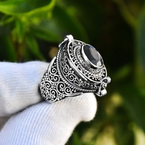 Poison Ring , Vintage Poison Ring , Openable Ring , Silver Box Ring ...