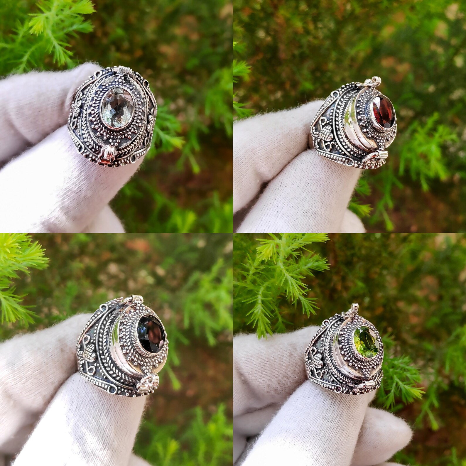 Poison Ring , Vintage Poison Ring , Openable Ring , Silver Box Ring ...