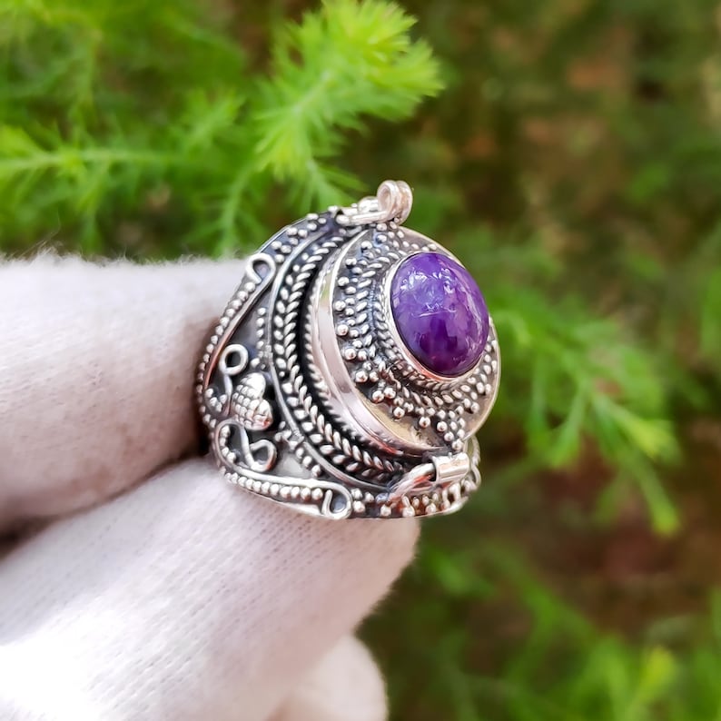 Poison Ring Vintage Poison Ring Openable Ring Silver Box - Etsy