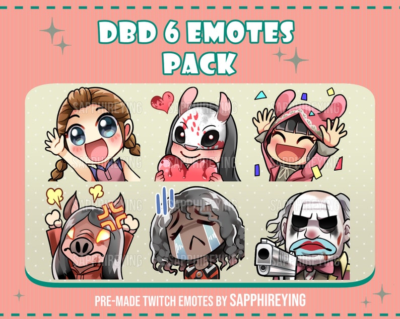 Ready to Use Pre-made Twitch / Discord Emotes- Dead by Daylight ...