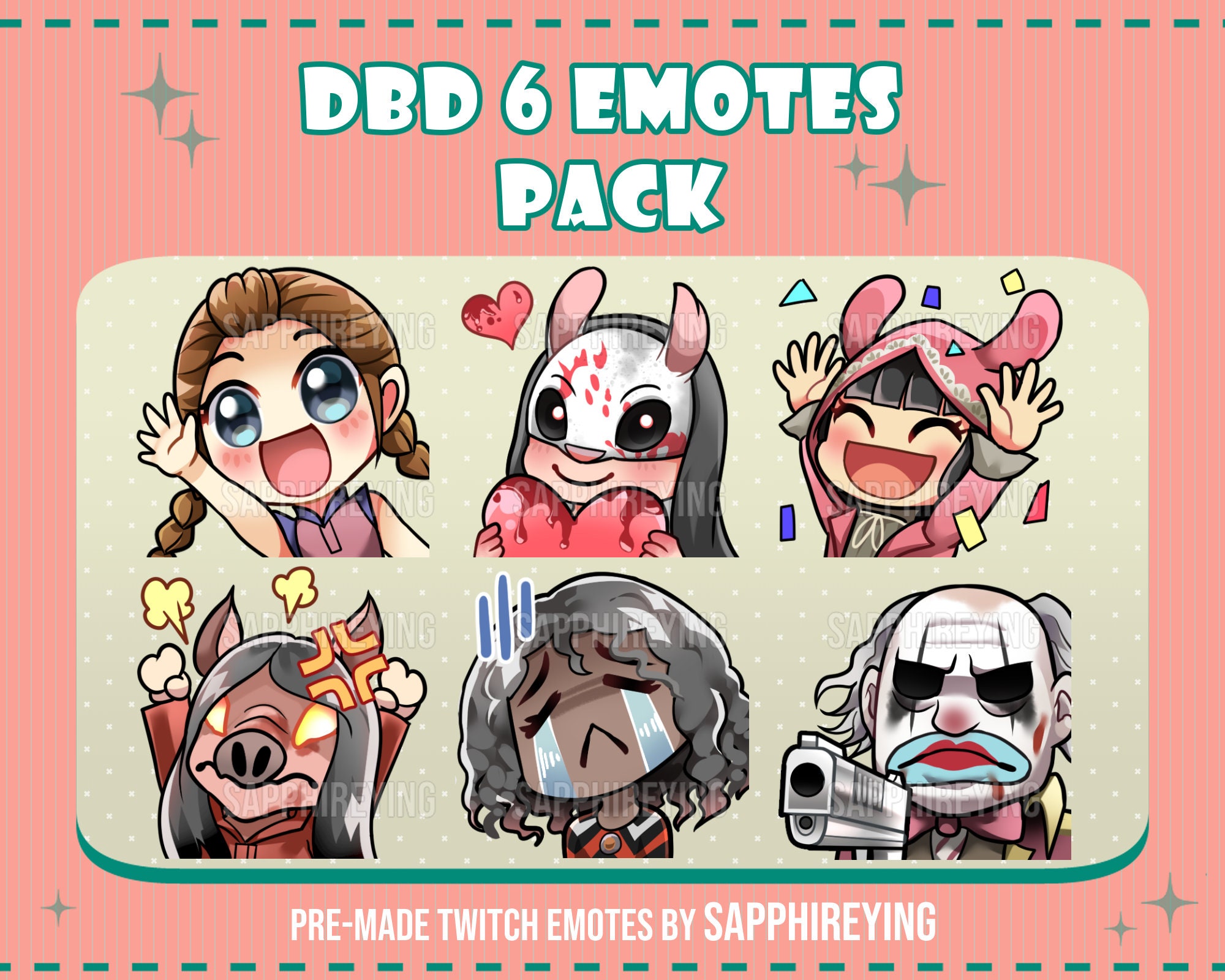 Ready to Use Pre-made Twitch / Discord Emotes- Dead by Daylight ...