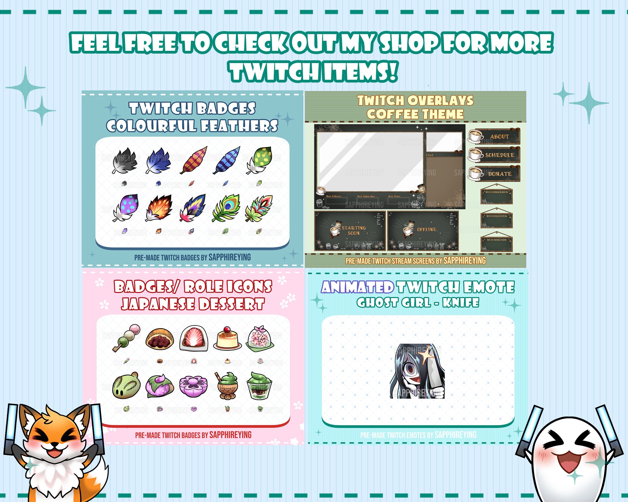 Ready to Use Animated Twitch / Discord Emote - Shocked Little Ghost ...