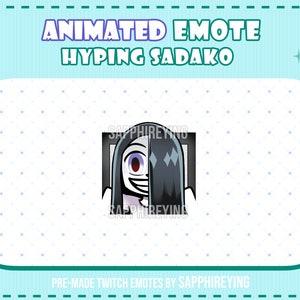 Ready to Use Animated Twitch / Discord Emote- Excited Sadako - Etsy