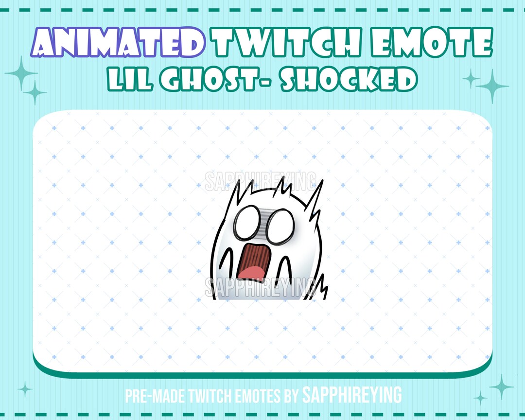 Ready to Use Animated Twitch / Discord Emote - Shocked Little Ghost ...