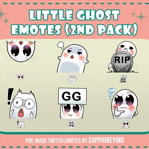 Twitch Emote / Cute Ghost Mega Pack Emotes 24 Emotes Ready - Etsy