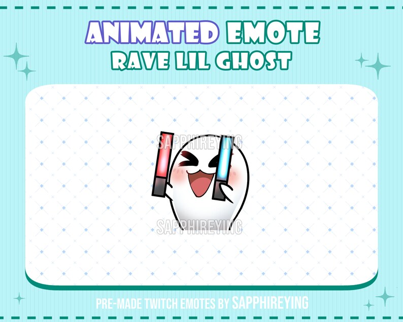 Ready to Use Animated Twitch / Discord Emote/ Alert Rave Little Ghost ...