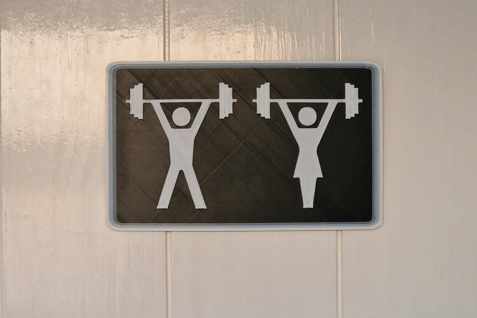 Gym Toilet Door Sign, WC Sign, Male, Female, Crossfit Sign ...