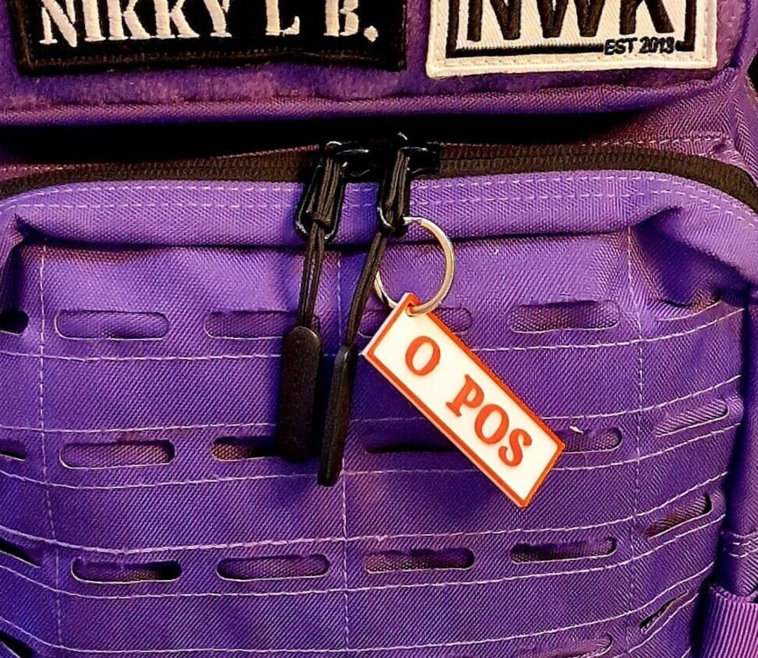 Blood Group Keyrings, Bag Tags, Keychain, Emergency, Blood Donor ...