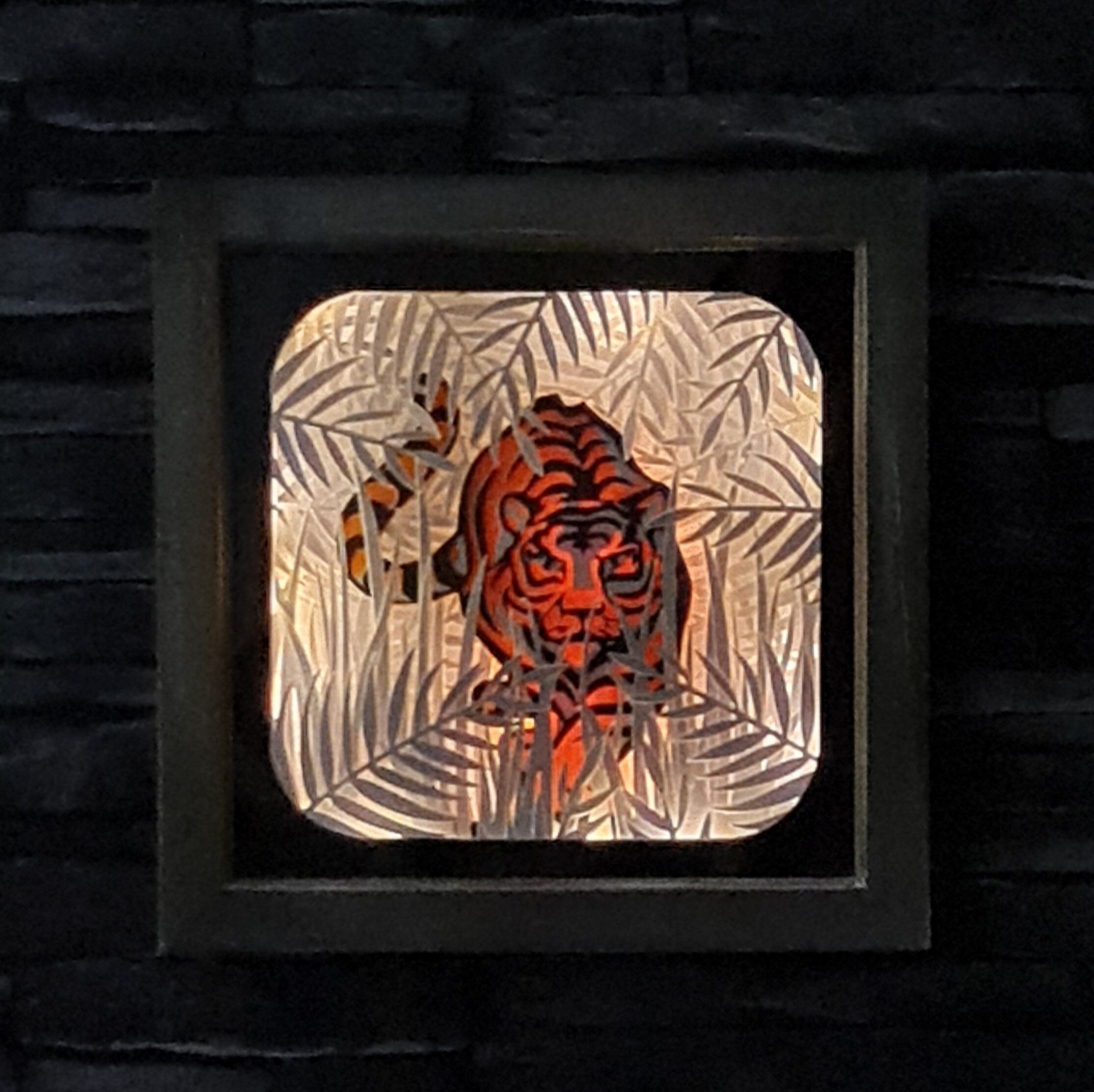 Tiger 3D Shadow Box,light Box,wall Hung Picture,handcrafted Papercut ...