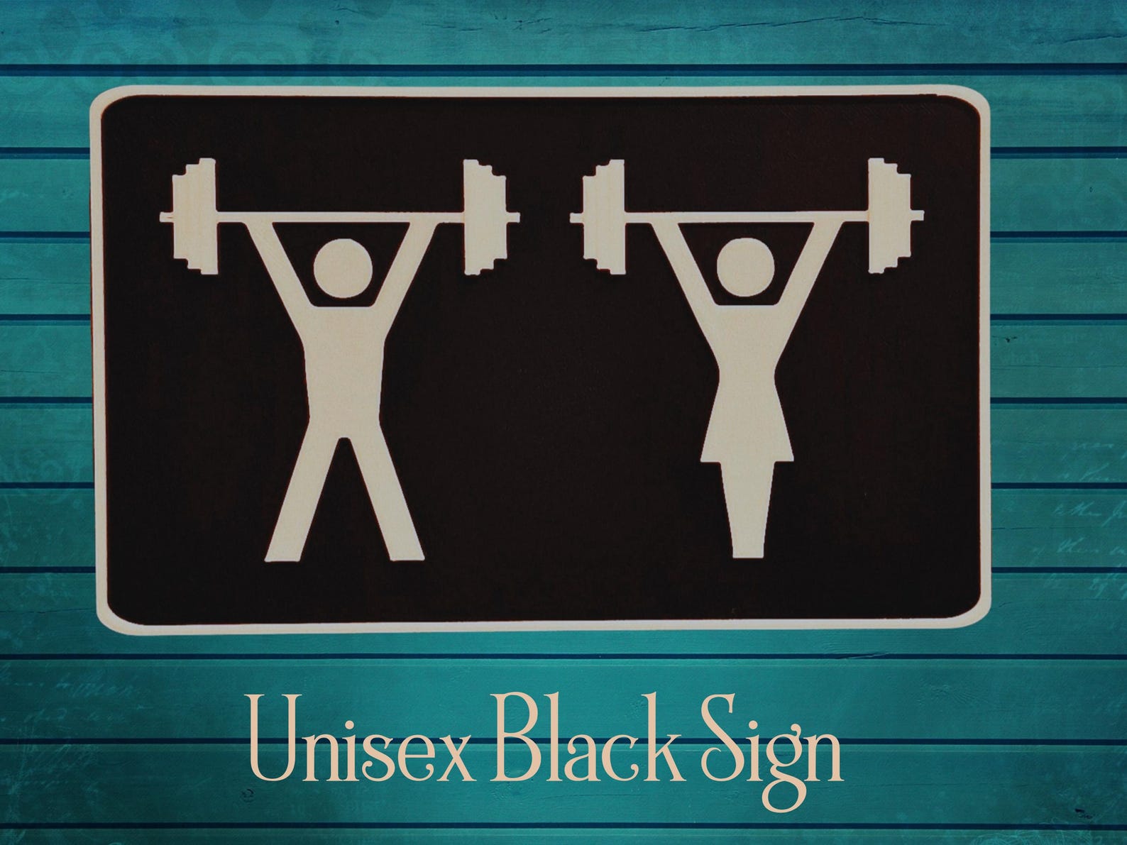 Gym Toilet Door Sign, WC Sign, Male, Female, Crossfit Sign ...