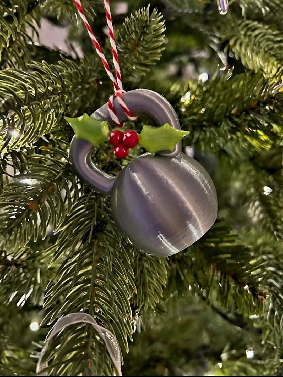Kettlebell Christmas Tree Decoration. Available in Black, Gold or ...