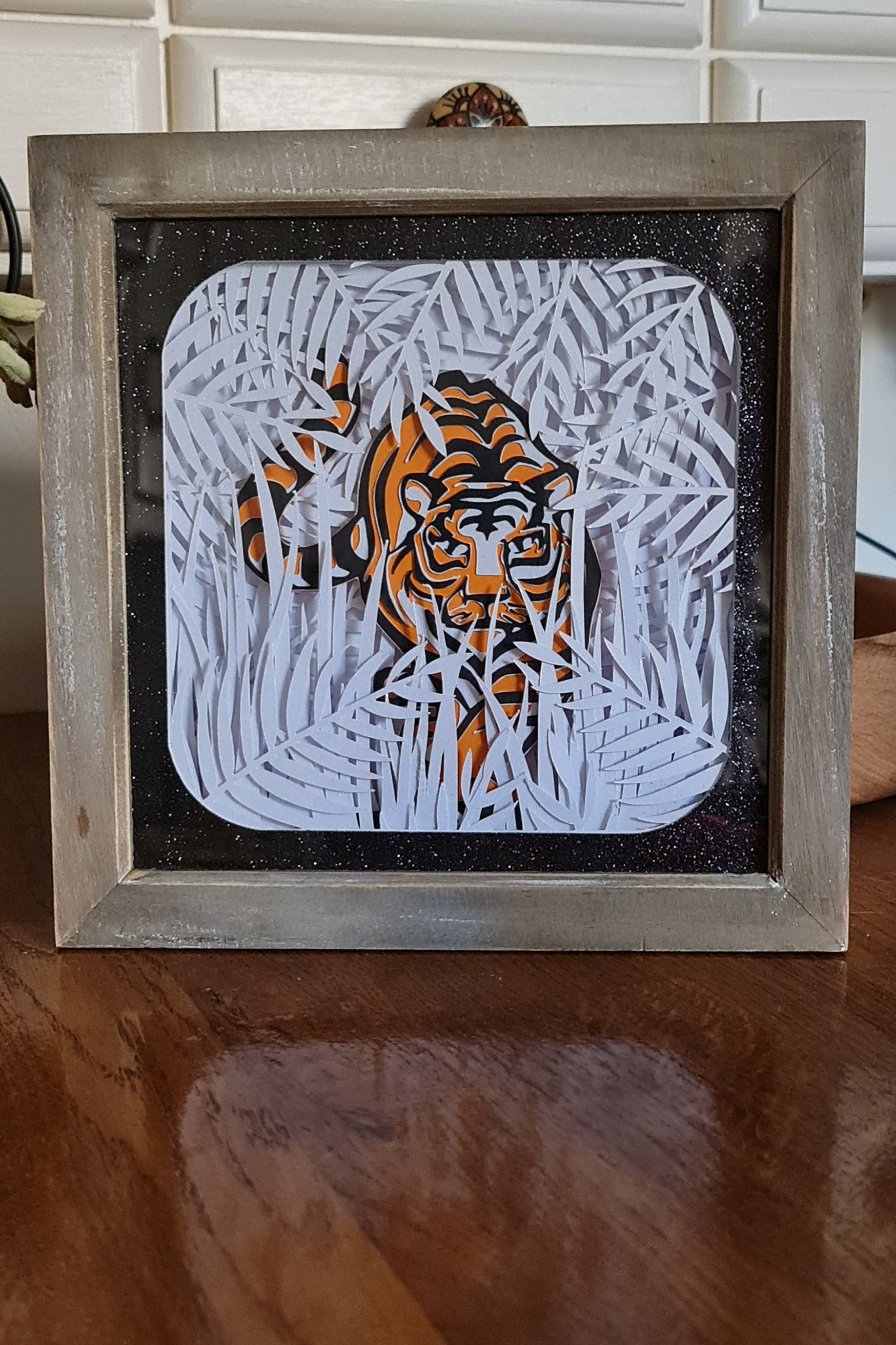 Tiger 3D Shadow Box,light Box,wall Hung Picture,handcrafted Papercut ...