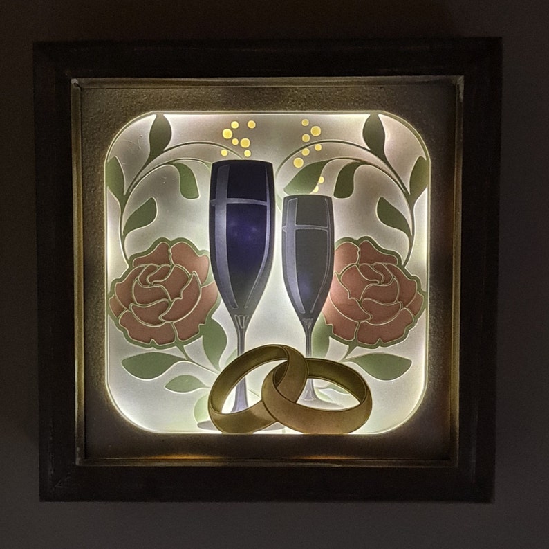 Wedding Themed,3d Shadow Box,light Box,light up Picture,night Light ...