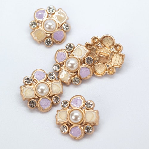 Vintage French Buttons Set of 3 Dusky Pink Casein Pierced 7 | Etsy