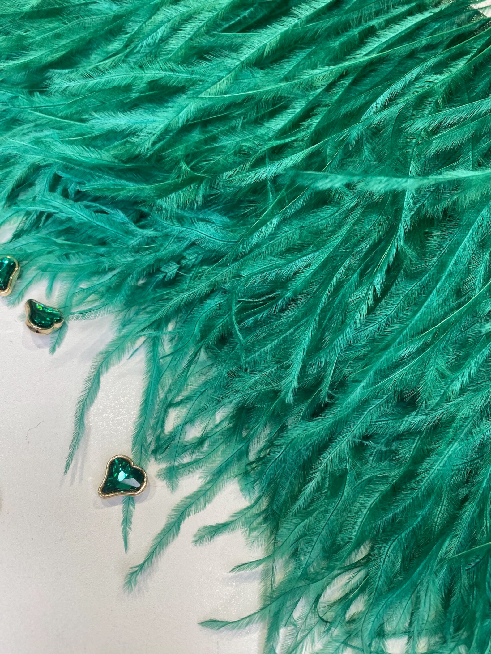 10-15 Cm Ostrich Feather Fringe Trim Different Colors, Ostrich Feather ...