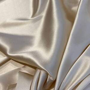 Natural Silk Fabric by the Yard in Powder Shade, Italian Premium Alta ...