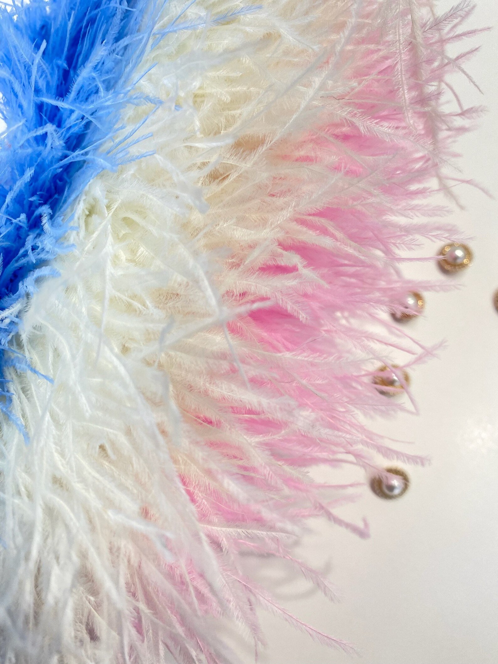 10-15 Cm Ostrich Feather Fringe Trim Different Colors, Ostrich Feather ...