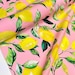 Majolica Design Lemon Print Cotton Fabric by the Yard, Italian Fashion ...