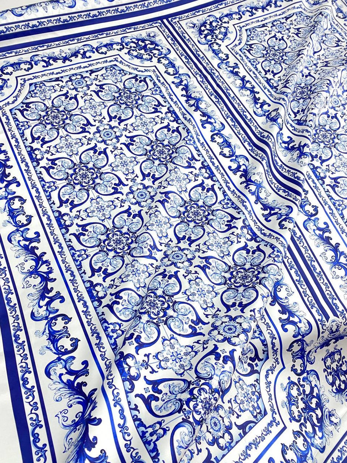 Majolica Print Italian Cotton Fabric Sicilian Print Fabric - Etsy