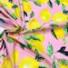 Majolica Design Lemon Print Cotton Fabric by the Yard, Italian Fashion ...