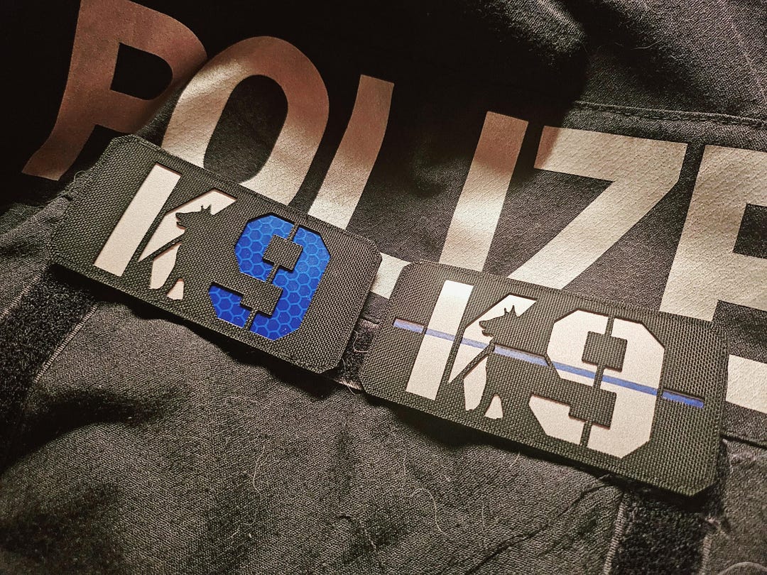 K9 Police Lasercut Patch Thin Blue Line - Etsy