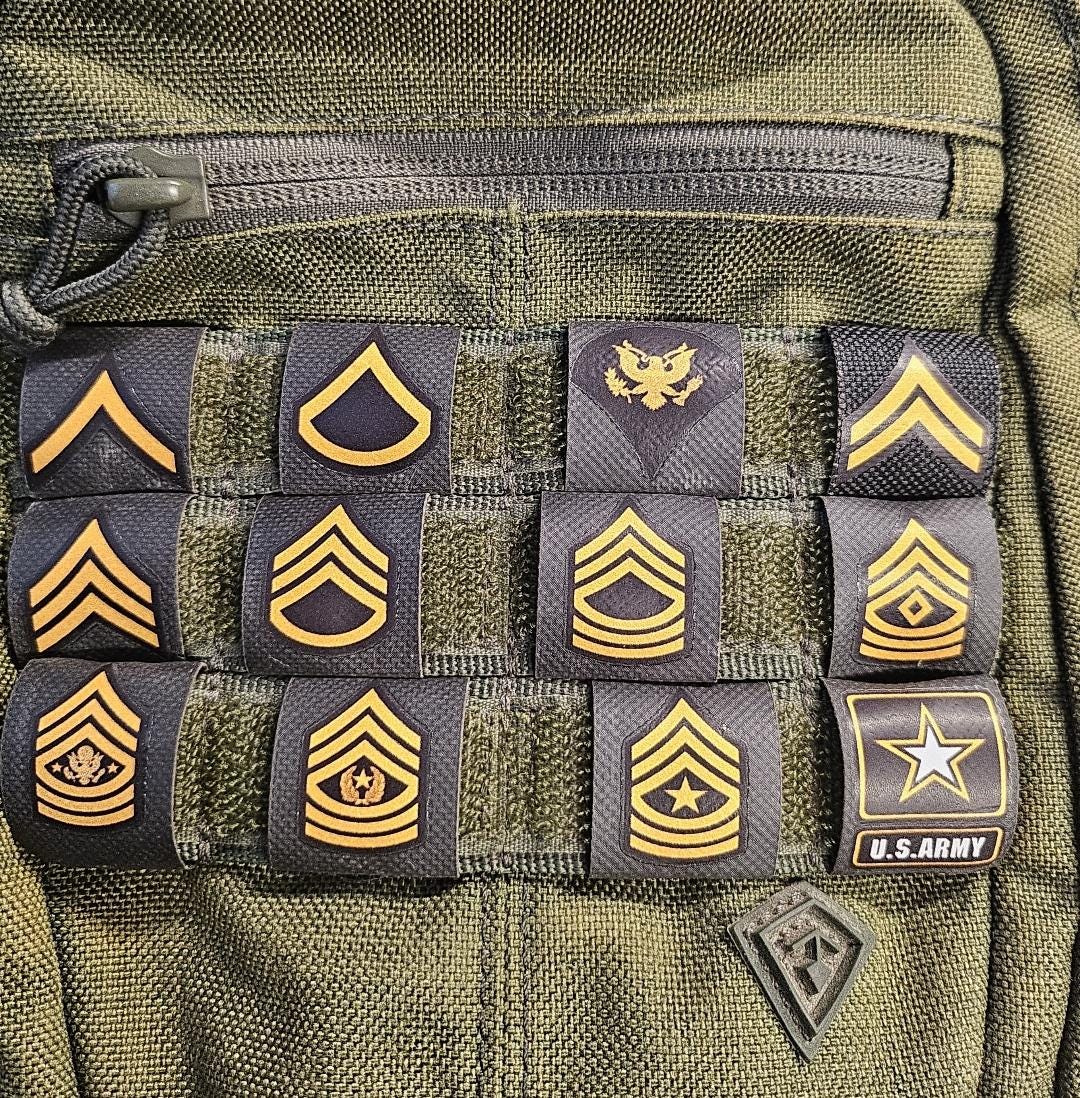 Tactical Army Rank Patch Molle - Etsy