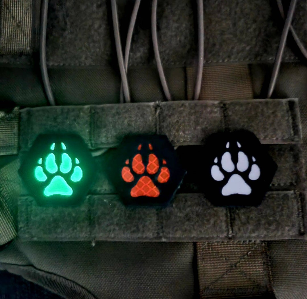 K9 Paw Patch Tactical Glow Reflective Operator - Etsy