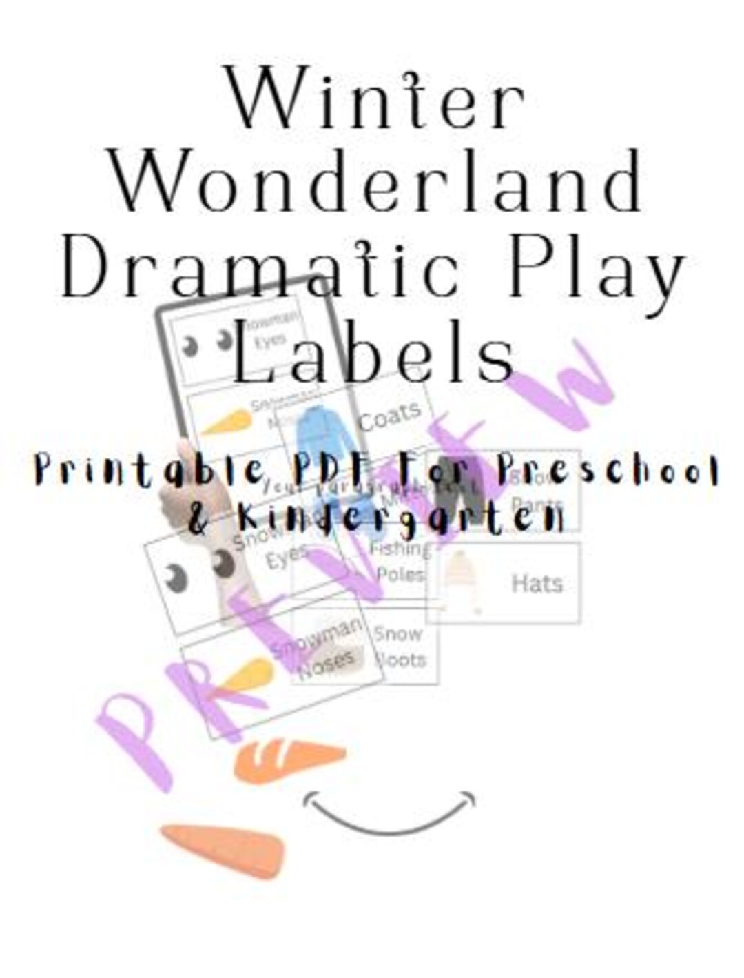 Winter Wonderland Dramatic Play Labels: Preschool Pretend Play (PDF) - Etsy