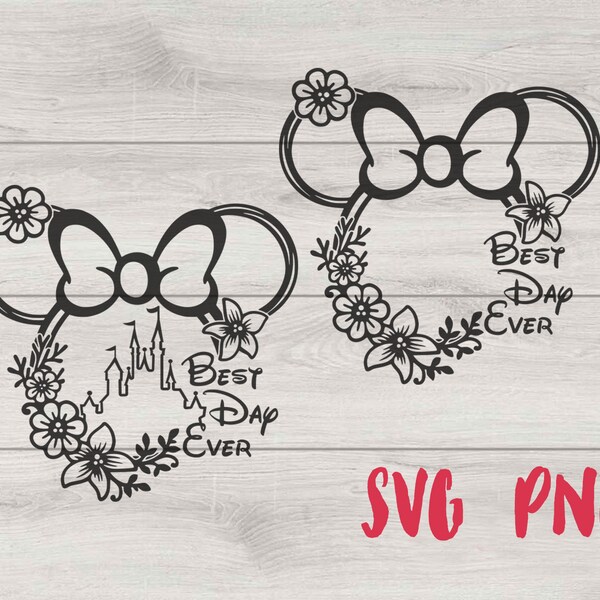 Mickey Flower Svg - Etsy