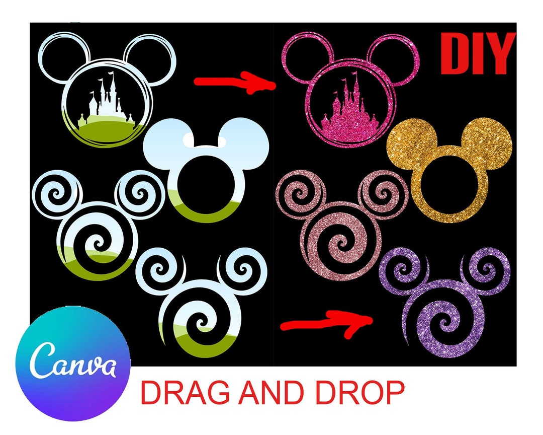 Canva Frames Mickey Head Png Mouse Ears Clipart Disneyland Png - Etsy