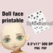 Doll Face Print for Iron-on Transfers for Rag Dolls Digital Collage ...