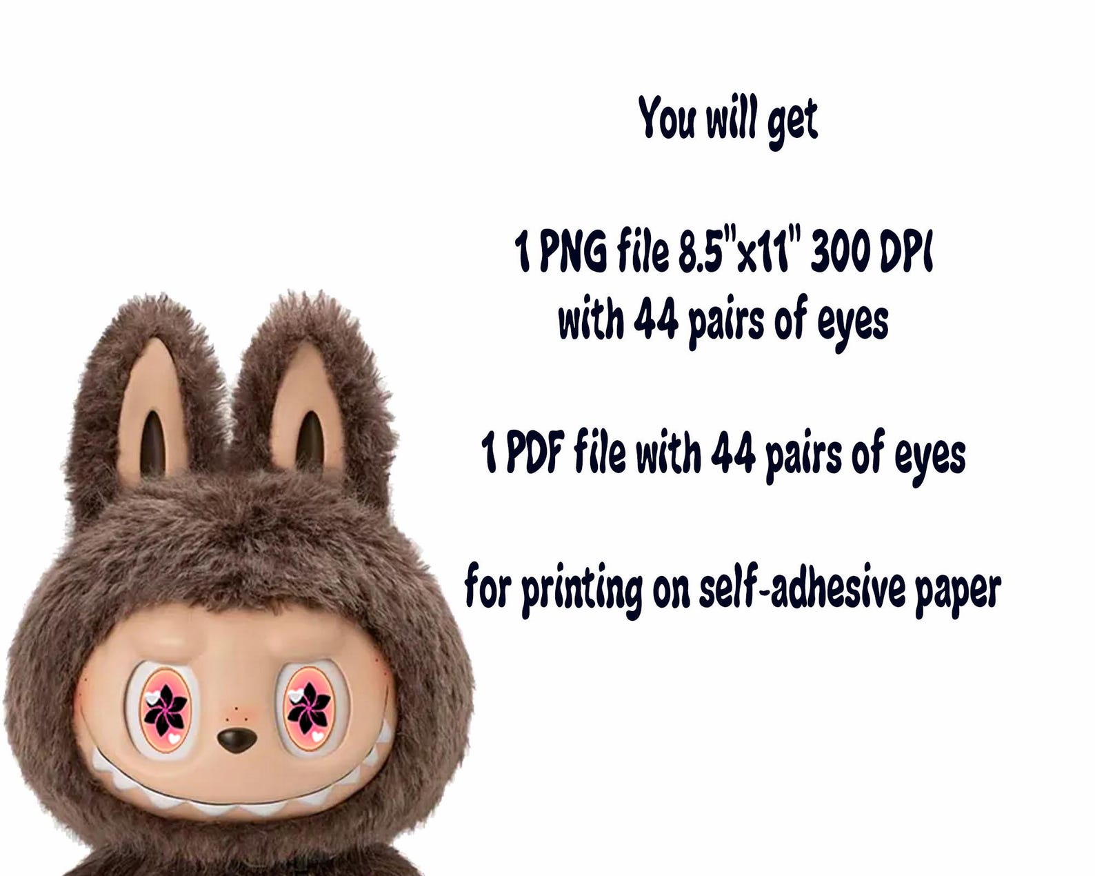 Labubu Macaron Eyes Printable Collage Sheet for Making Labubu Eye ...