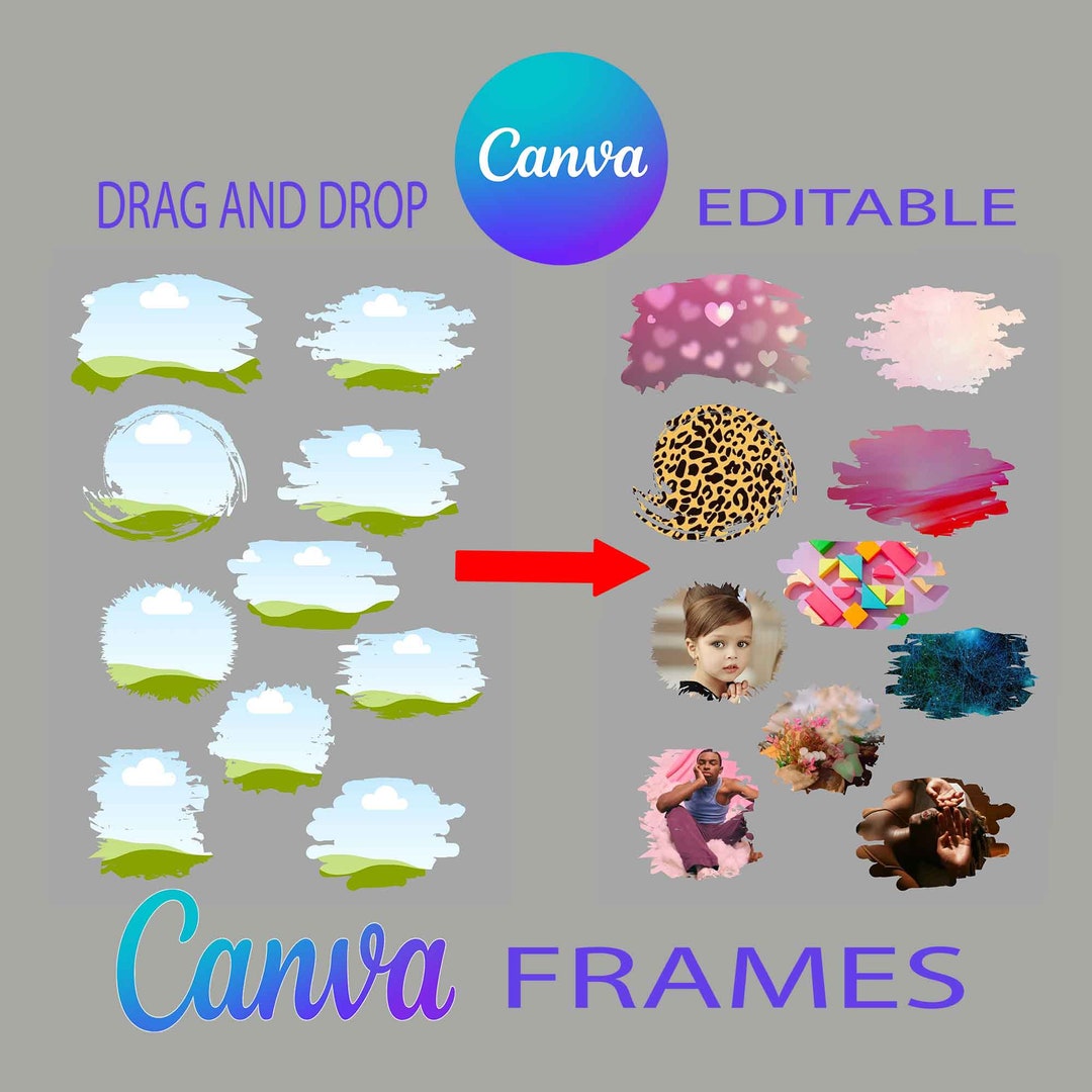 Editable Canva Frames Bundle Make Your Own Abstract Pattern - Etsy