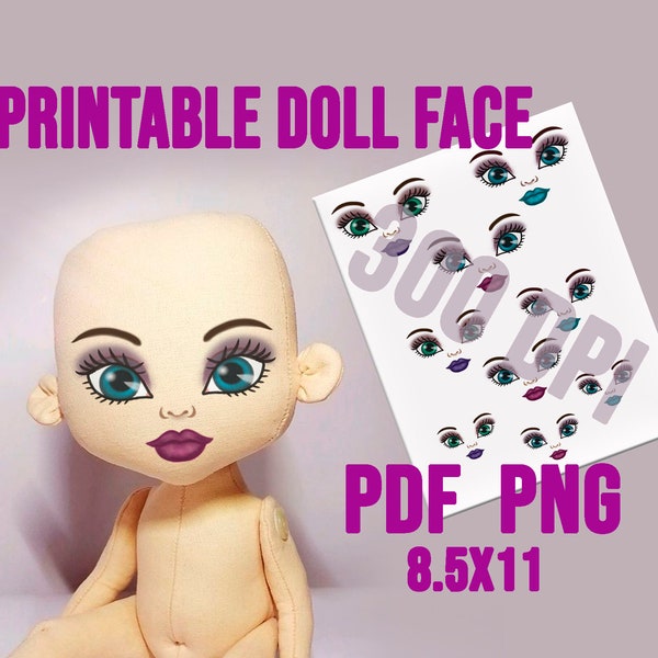 Fabric Doll Face - Etsy