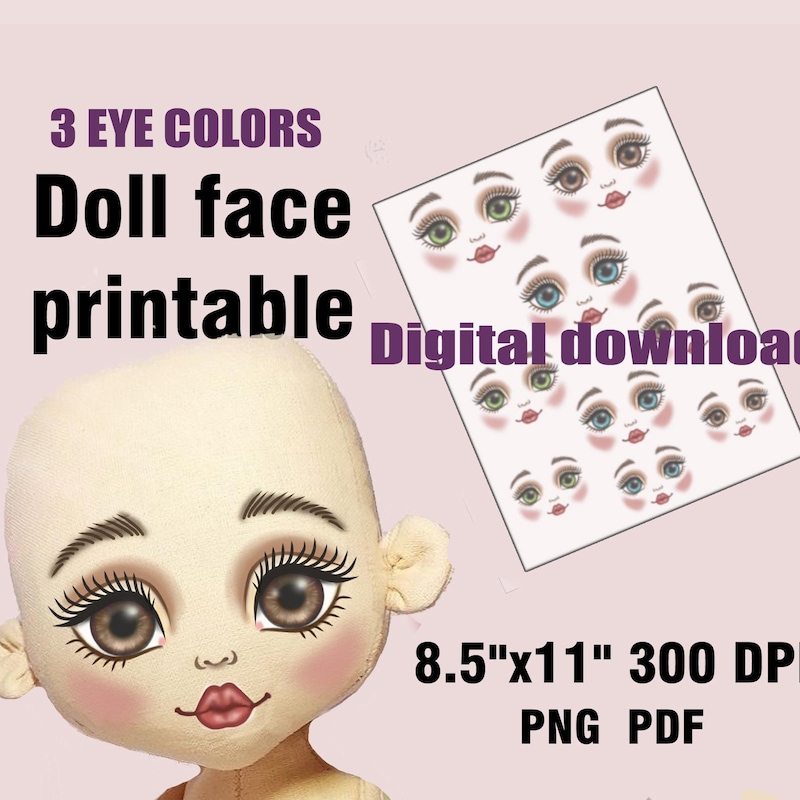 Dtf Doll Faces - Etsy UK