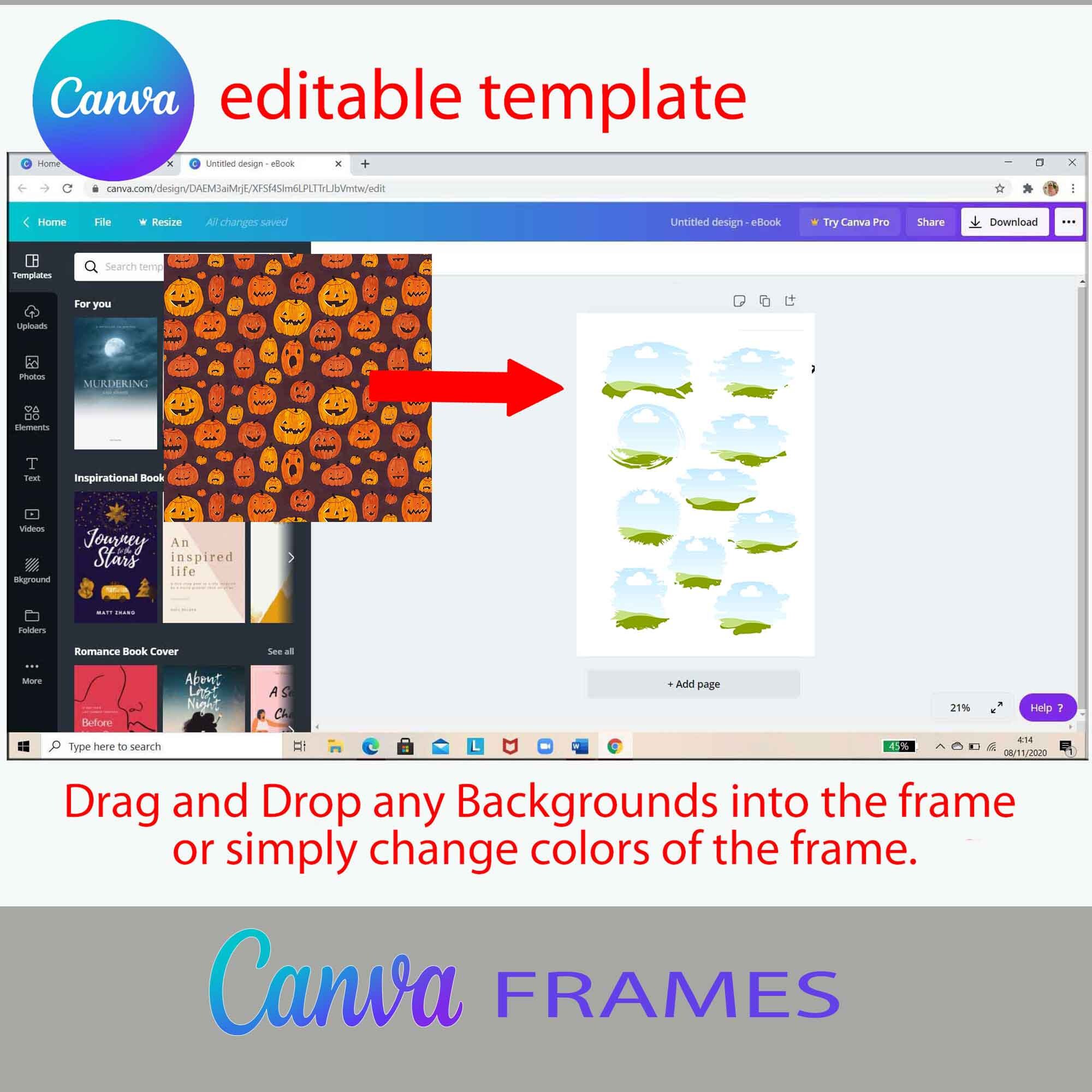 Editable Canva Frames Bundle Make Your Own Abstract Pattern - Etsy