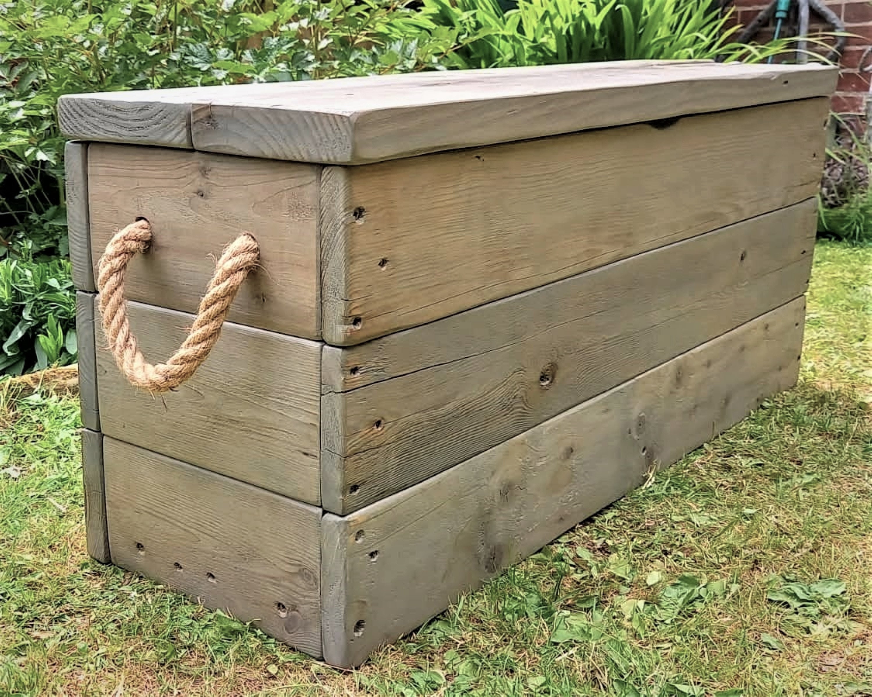 Georgian Grey Rustic Wooden Storage Box Blanket Box Coffee - Etsy UK