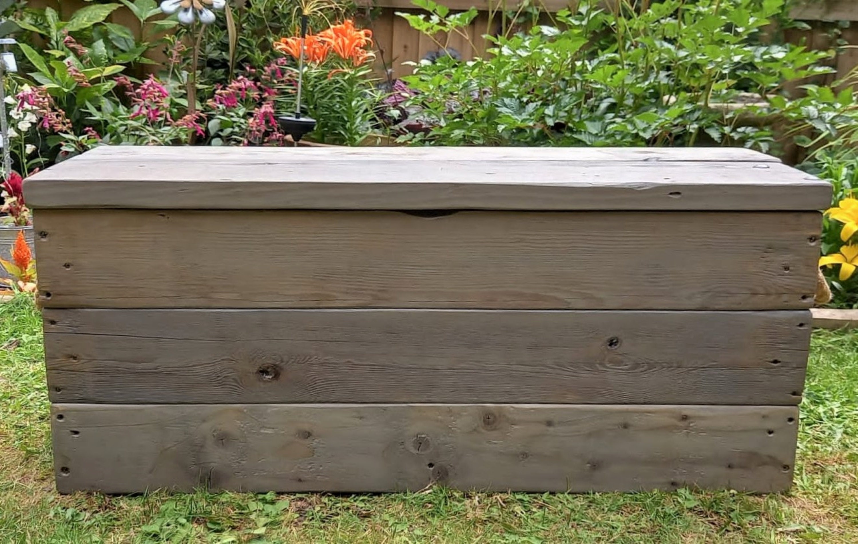 Georgian Grey Rustic Wooden Storage Box Blanket Box Coffee - Etsy UK