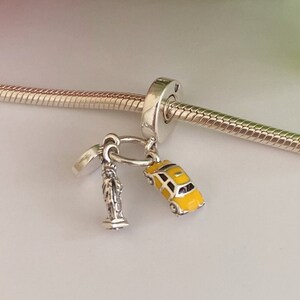 Symbols of New York City Dangle Charm,925 Sterling Silver Charm for ...