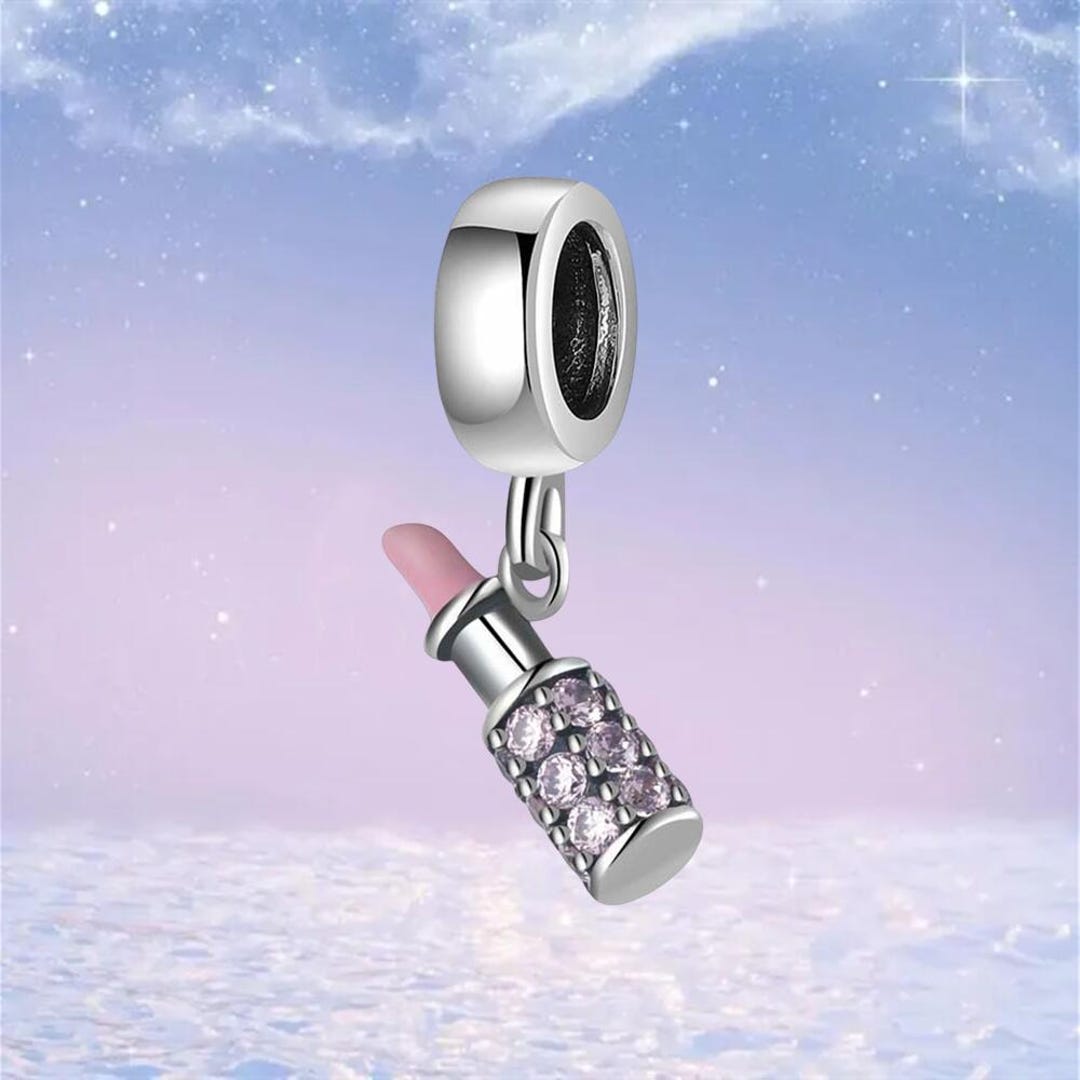 Small Lipstick Dangle Charm,925 Sterling Silver Charms Fit Pandora ...