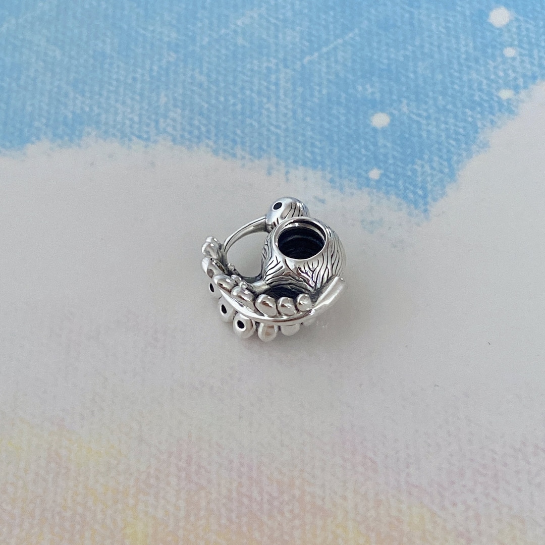 Kiwi and Fern Leaf Charm,925 Sterling Silver Charm for Bracelet ...