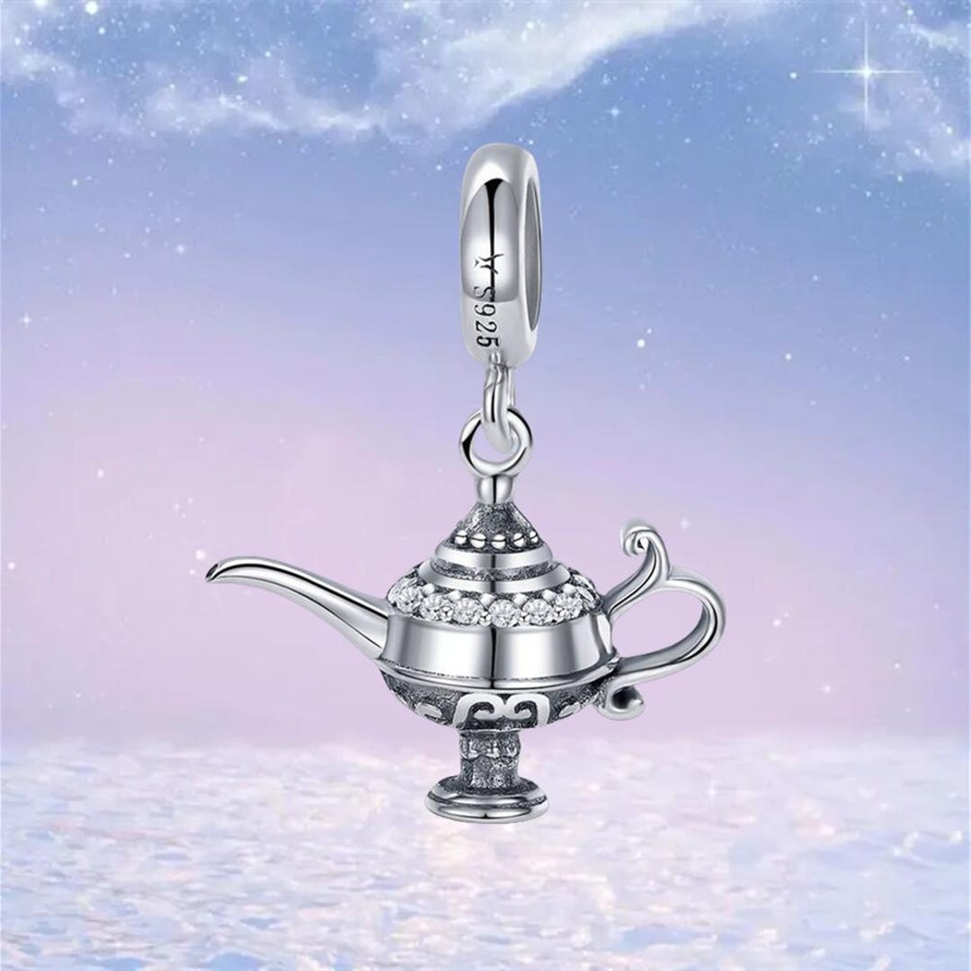 Aladdin Magic Lamp Dangle Charms,925 Sterling Silver Charms Fit Pandora ...
