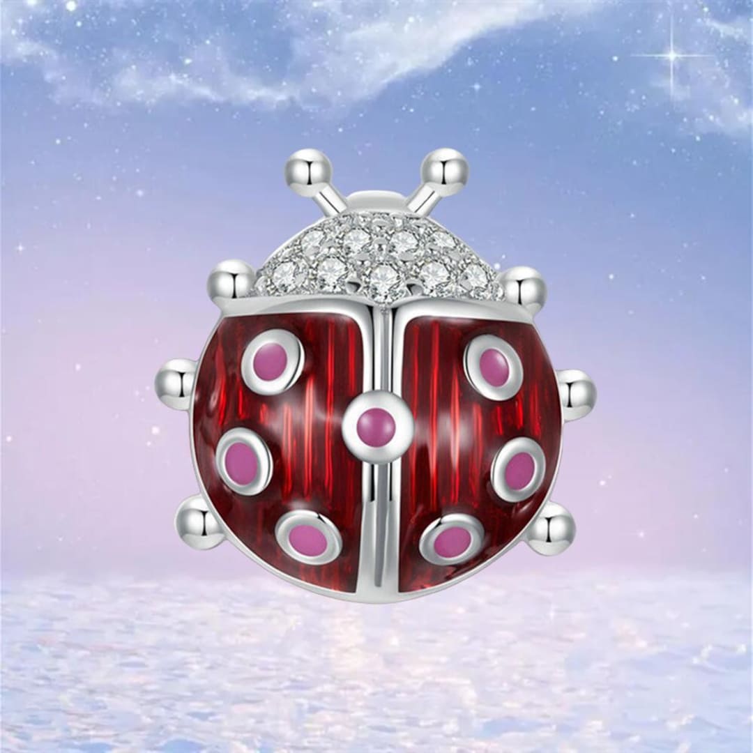 Glow-in-the-dark Ladybird Charm,925 Sterling Silver Charms Fit Pandora ...