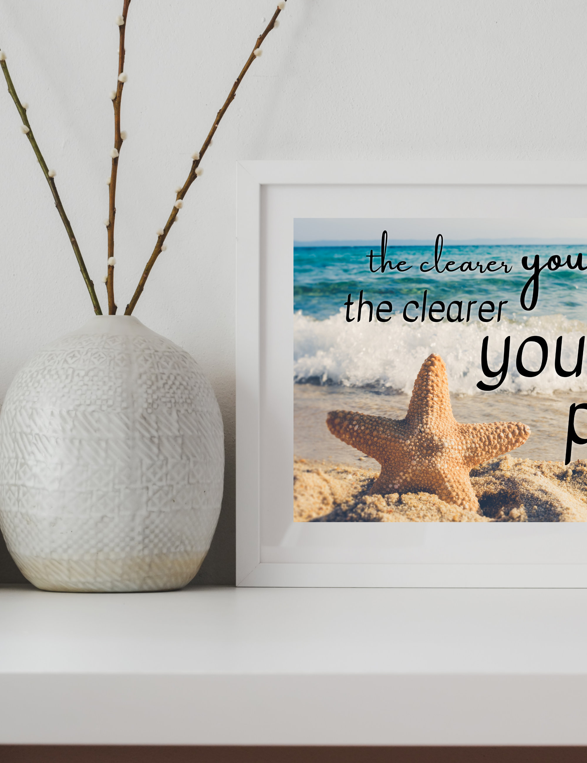 Printable Poster of Beach with Inspirational Saying The | Etsy