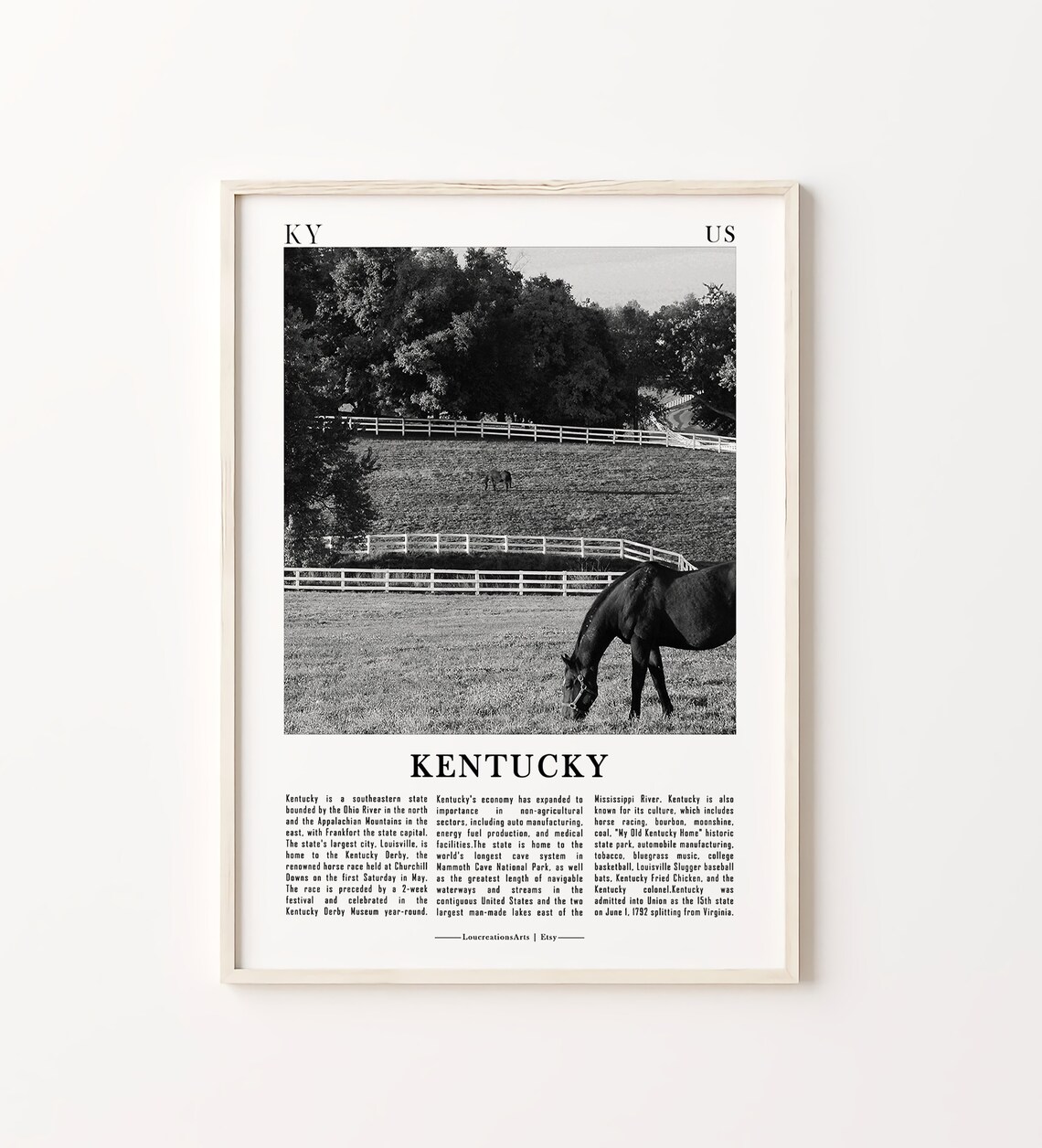 Kentucky Black and White Photo Prints: Landmark Gallery Set (digital ...