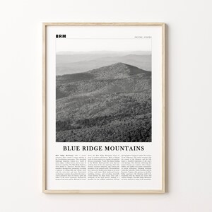 Blue Ridge Prints Set of 6 | Black and White Wall Gallery Prints | Blue ...