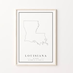 Louisiana Black and White Prints Set: Photo Gallery, Map (digital ...