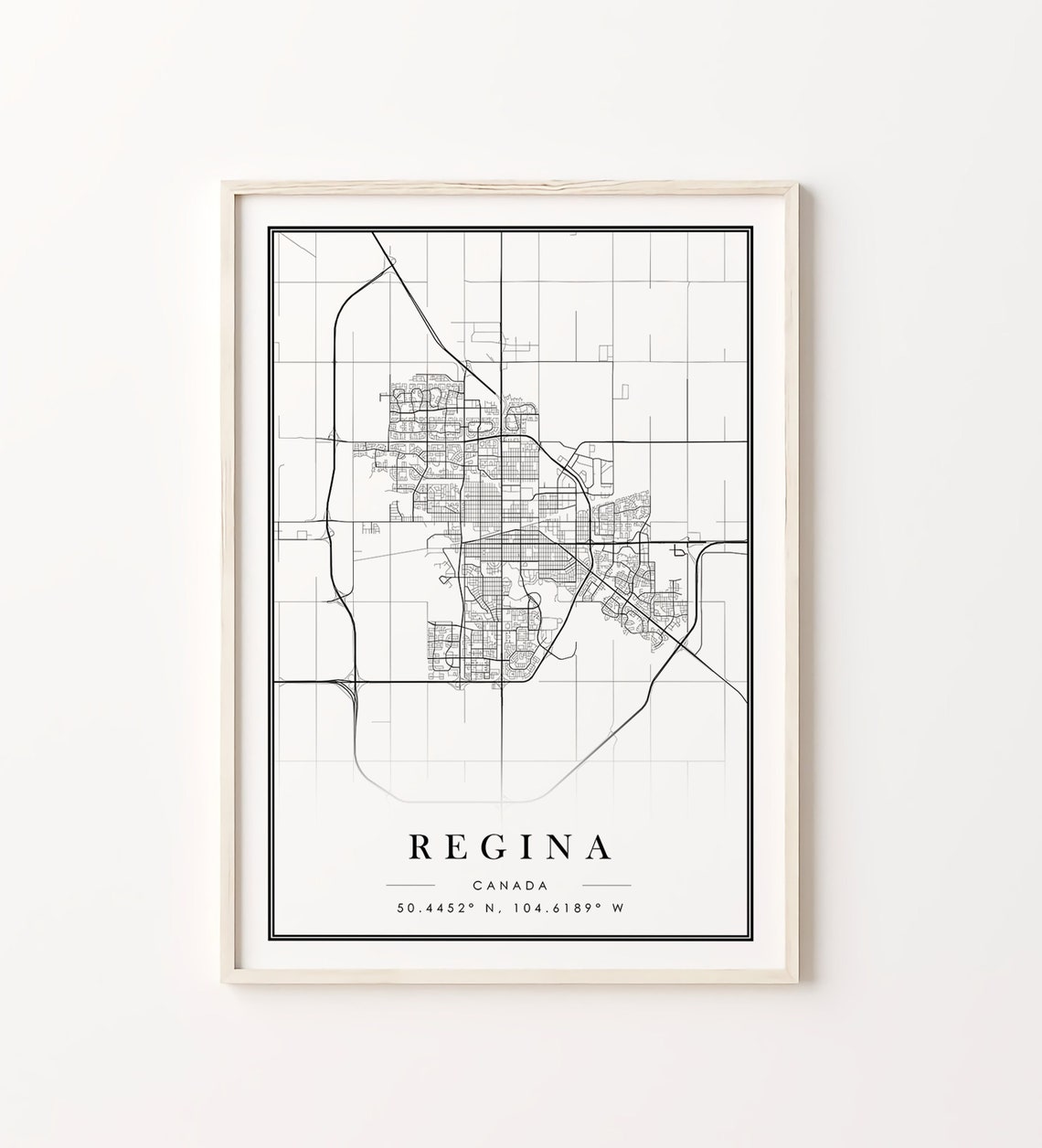 Regina SK City Map Regina City Saskatchewan Print Regina | Etsy