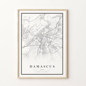 Damascus Prints Set of 6 | Black and White Wall Gallery Prints ...