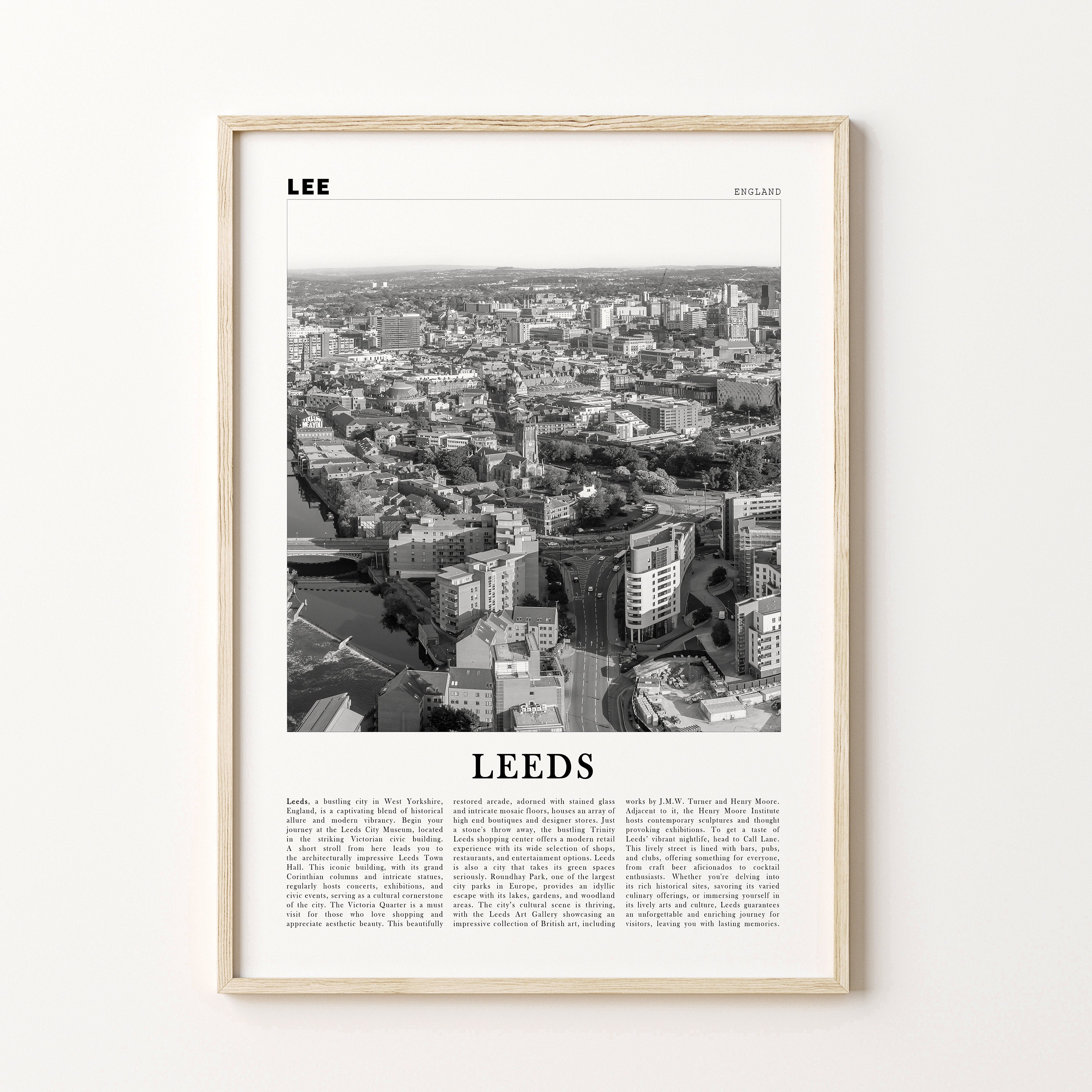 Leeds Prints Set: Black and White Gallery Wall Art (digital Download ...